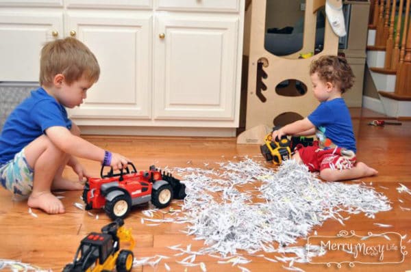 Free Fun for Kids - Shredded Paper Sensory Play – My Merry Messy Life